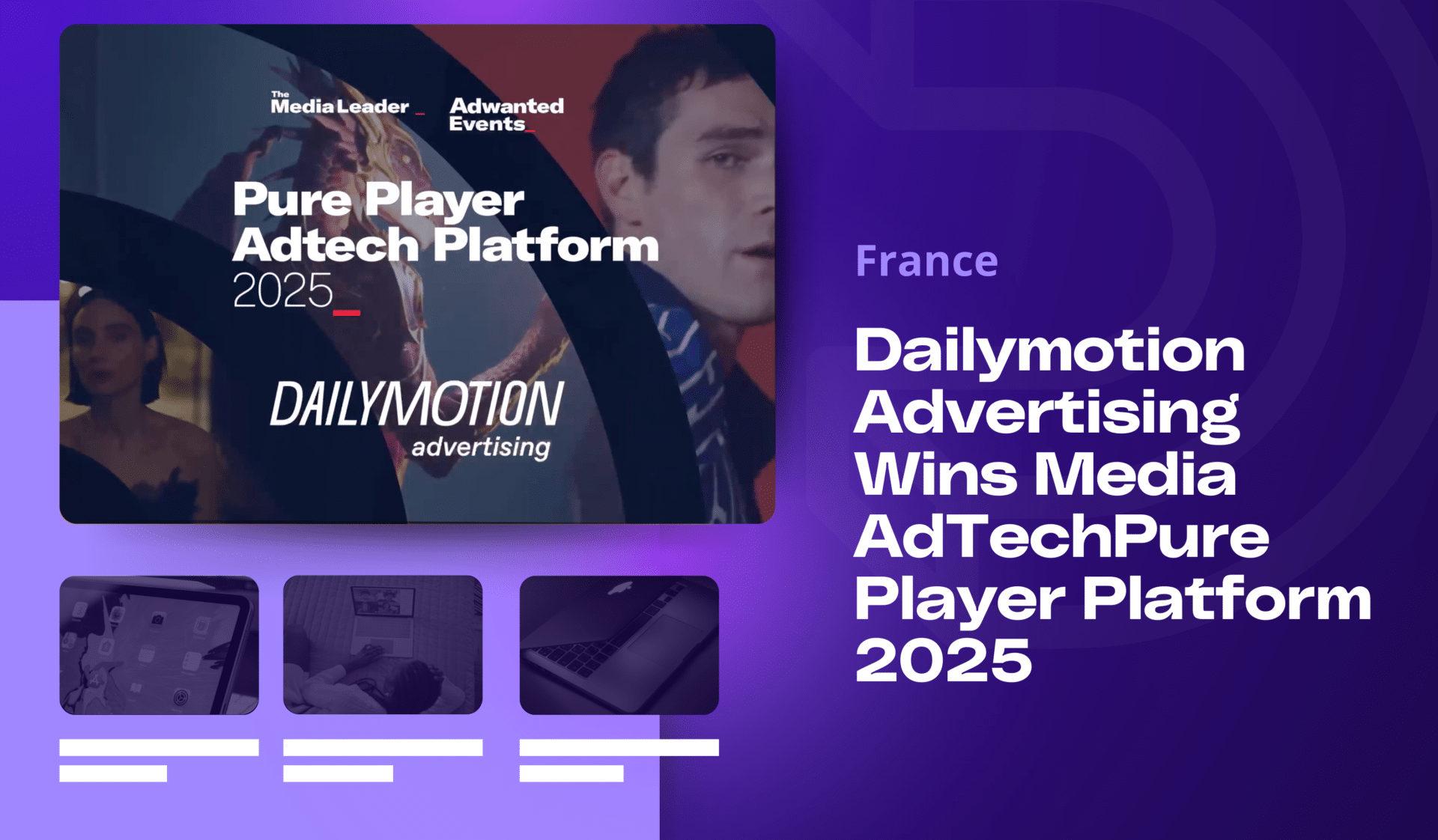 Dailymotion Advertising Wins Media AdTech Pure Player Platform 2025 ...